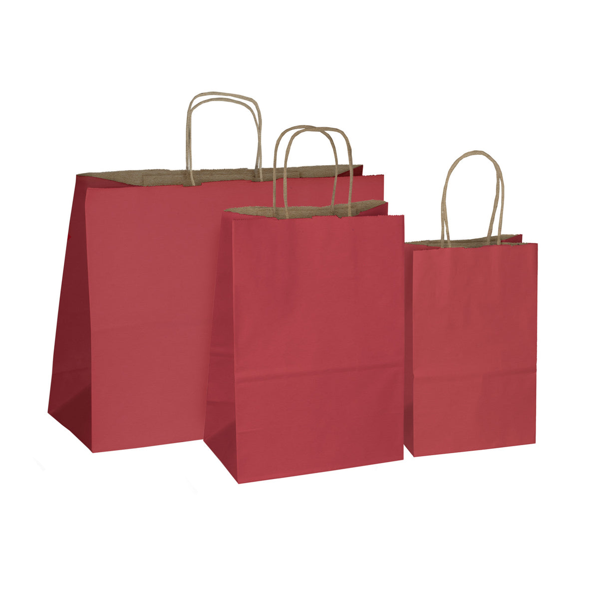Red Kraft Paper Shopper Bag | Emballage Tout – Emballage tout