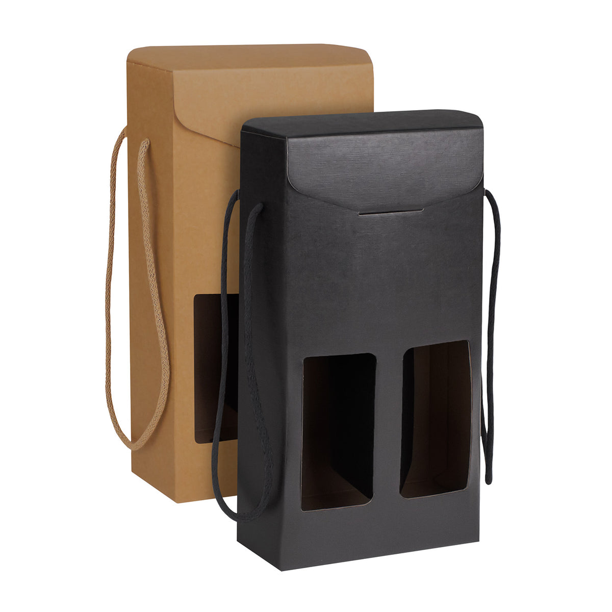 Two-Bottle Gift Boxes with Handle - Emballage Tout – Emballage tout